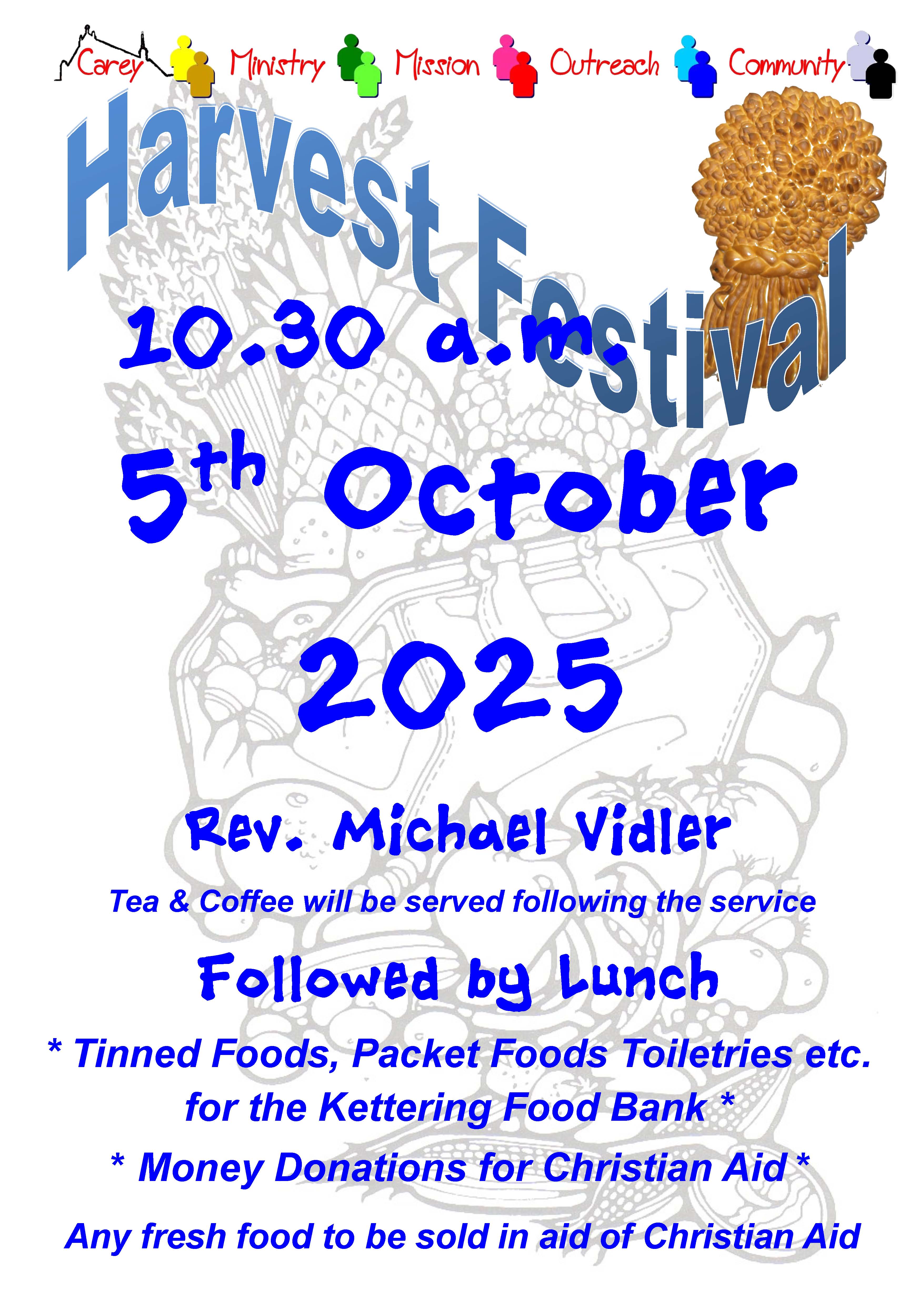 Harvest Festival 2025 - Christian Aid Fundraise