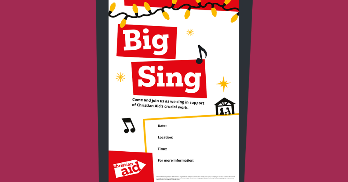 Christmas 25 UK: Big Sing Poster - Christian Aid Fundraise